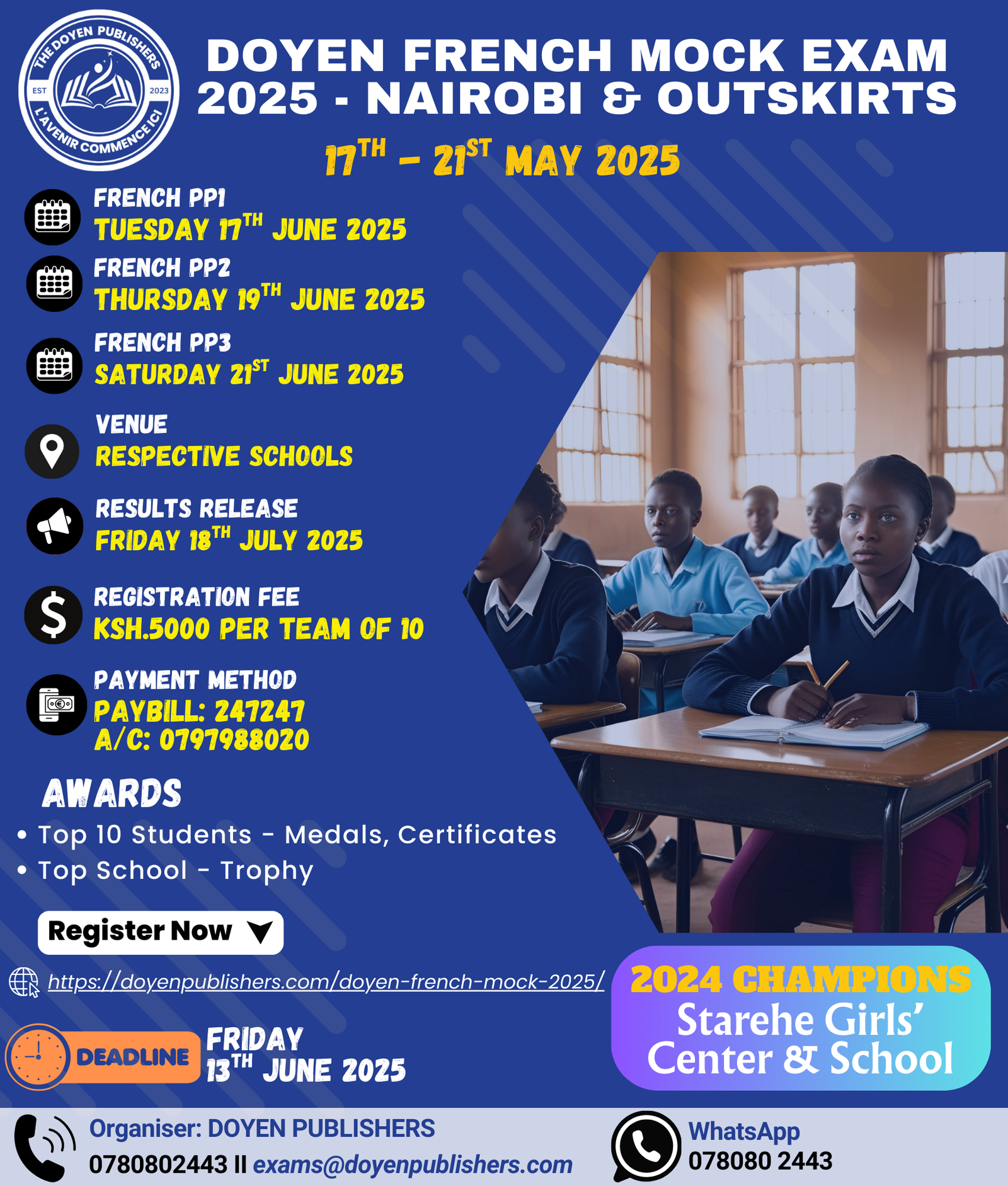 Doyen French Mock Exam 2025 – Nairobi Region – Doyen Publishers